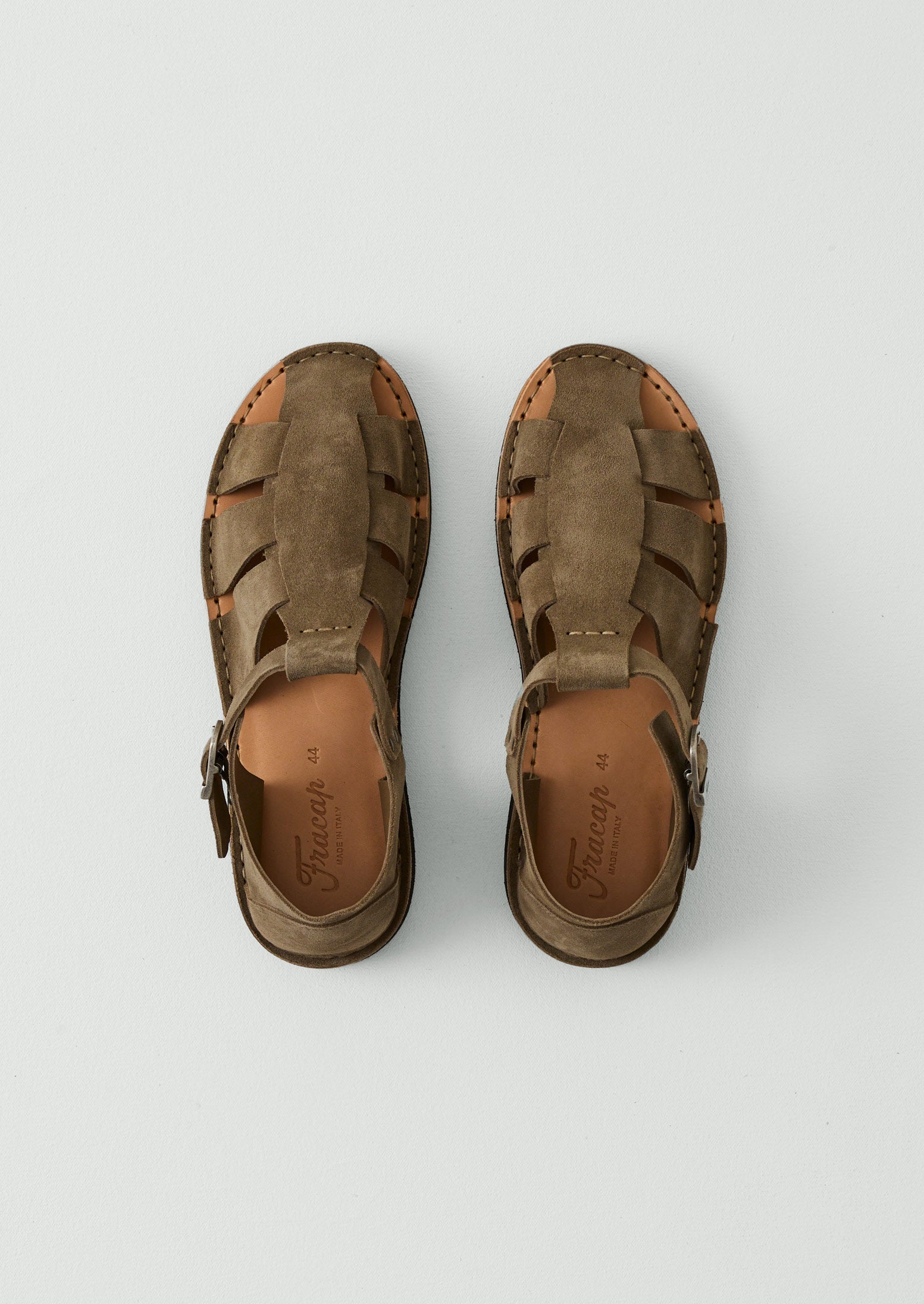 Fracap Fred Buckle Sandals | Oyster Grey | TOAST