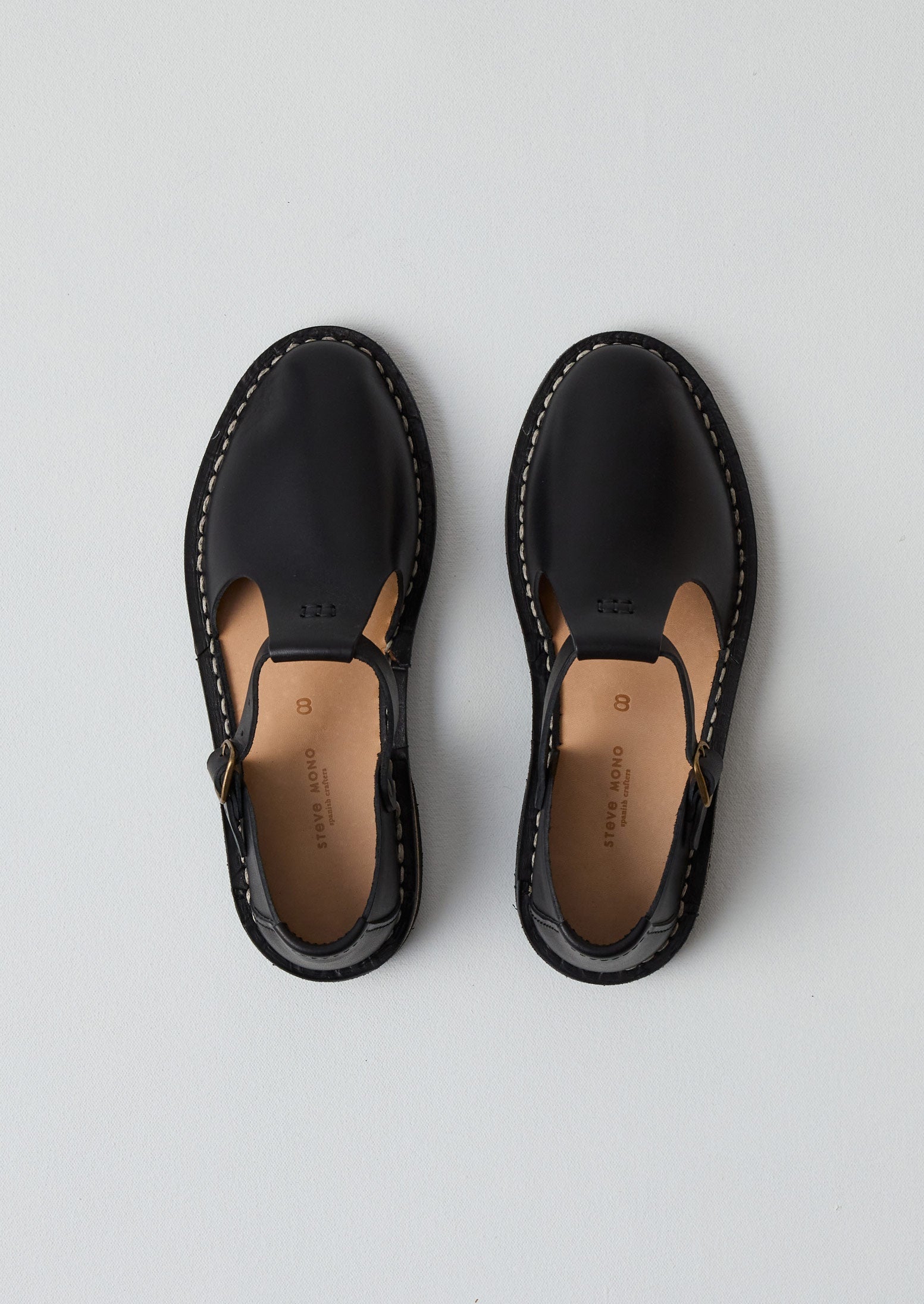 Steve Mono Leather Artisanal Shoes | Black | TOAST