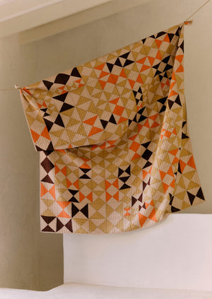 Kite Patchwork Quilt | Straw/Poppy | TOAST