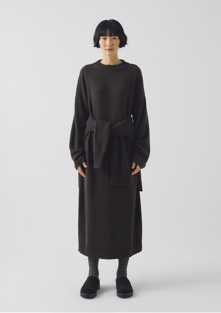 Wool Cashmere Jumper Dress | Brown Umber | TOAST