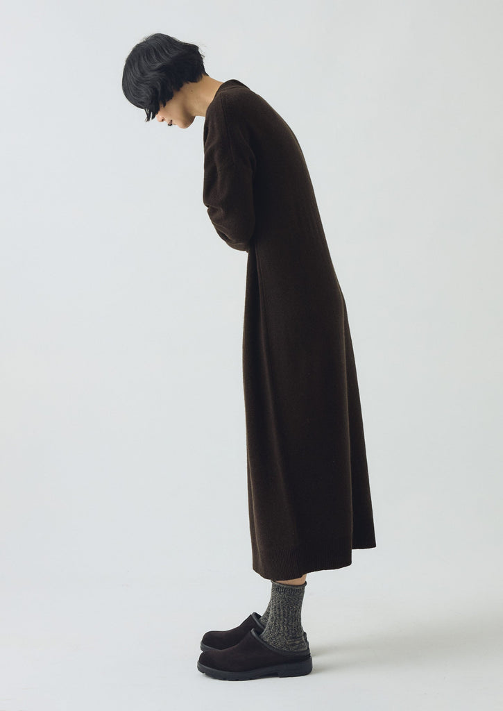 Wool Cashmere Jumper Dress | Brown Umber | TOAST