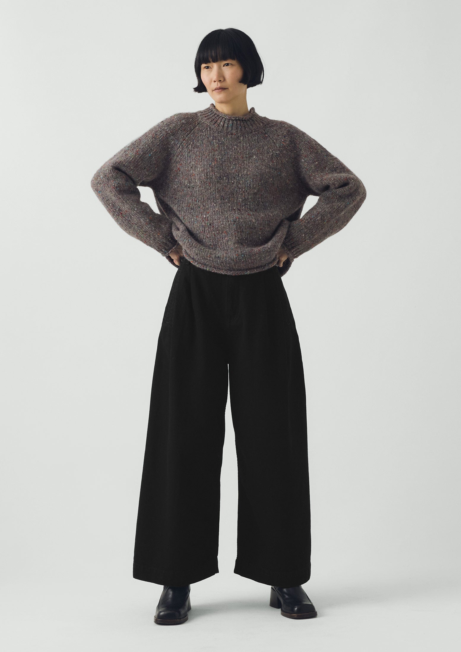 Orla Donegal Wool Sweater | Fossil | TOAST