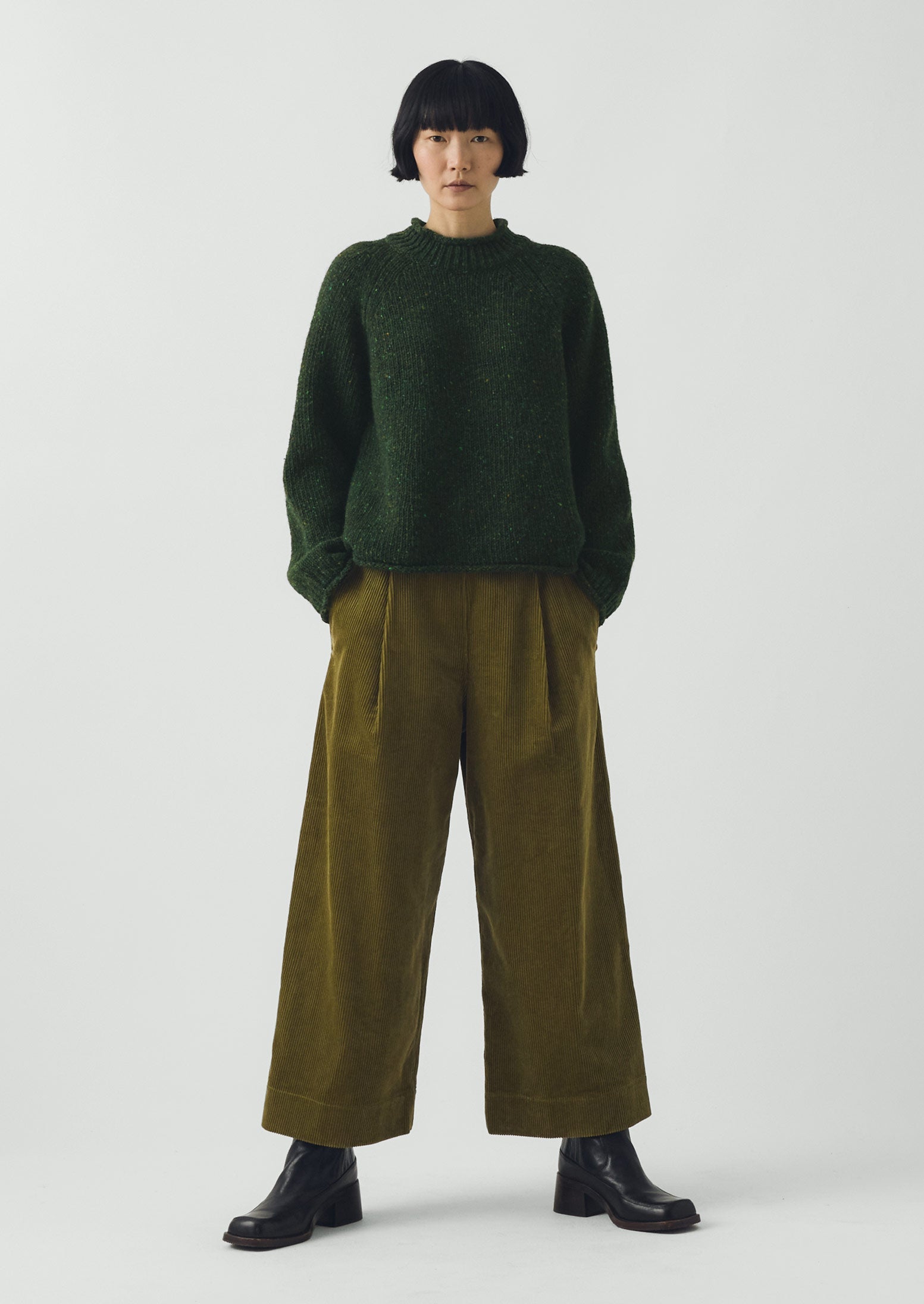 Orla Donegal Wool Sweater | Emerald | TOAST