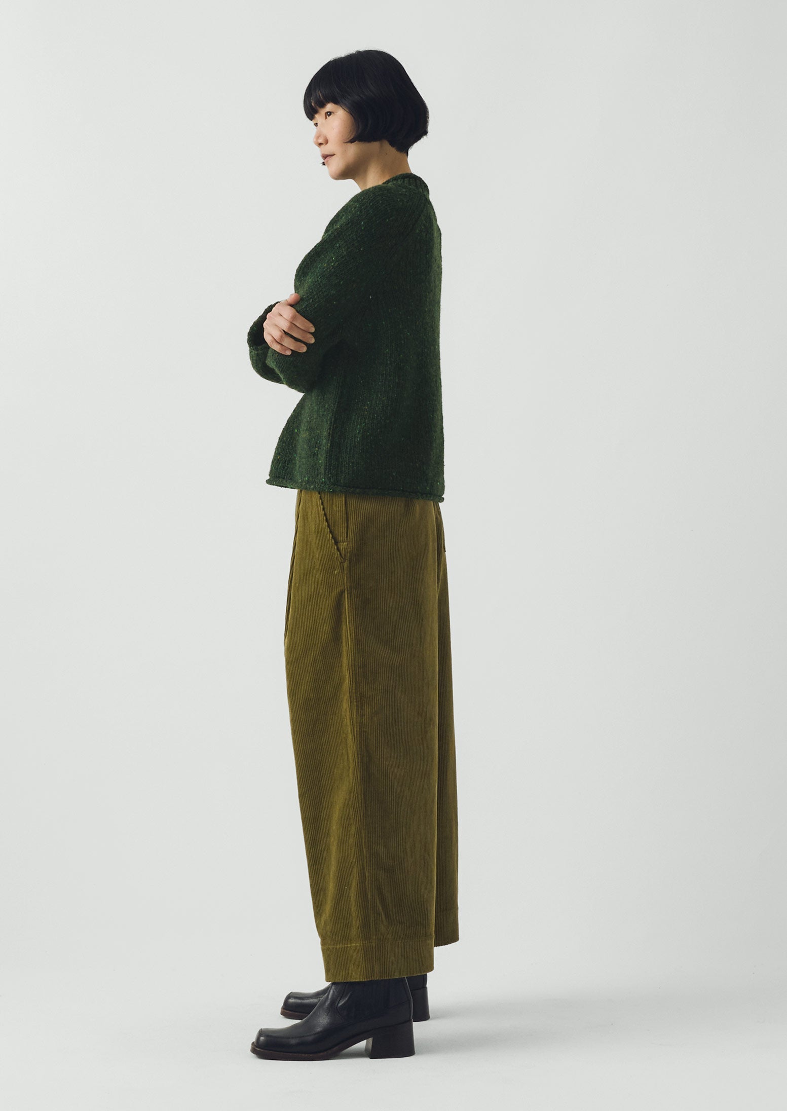 Orla Donegal Wool Sweater | Emerald | TOAST