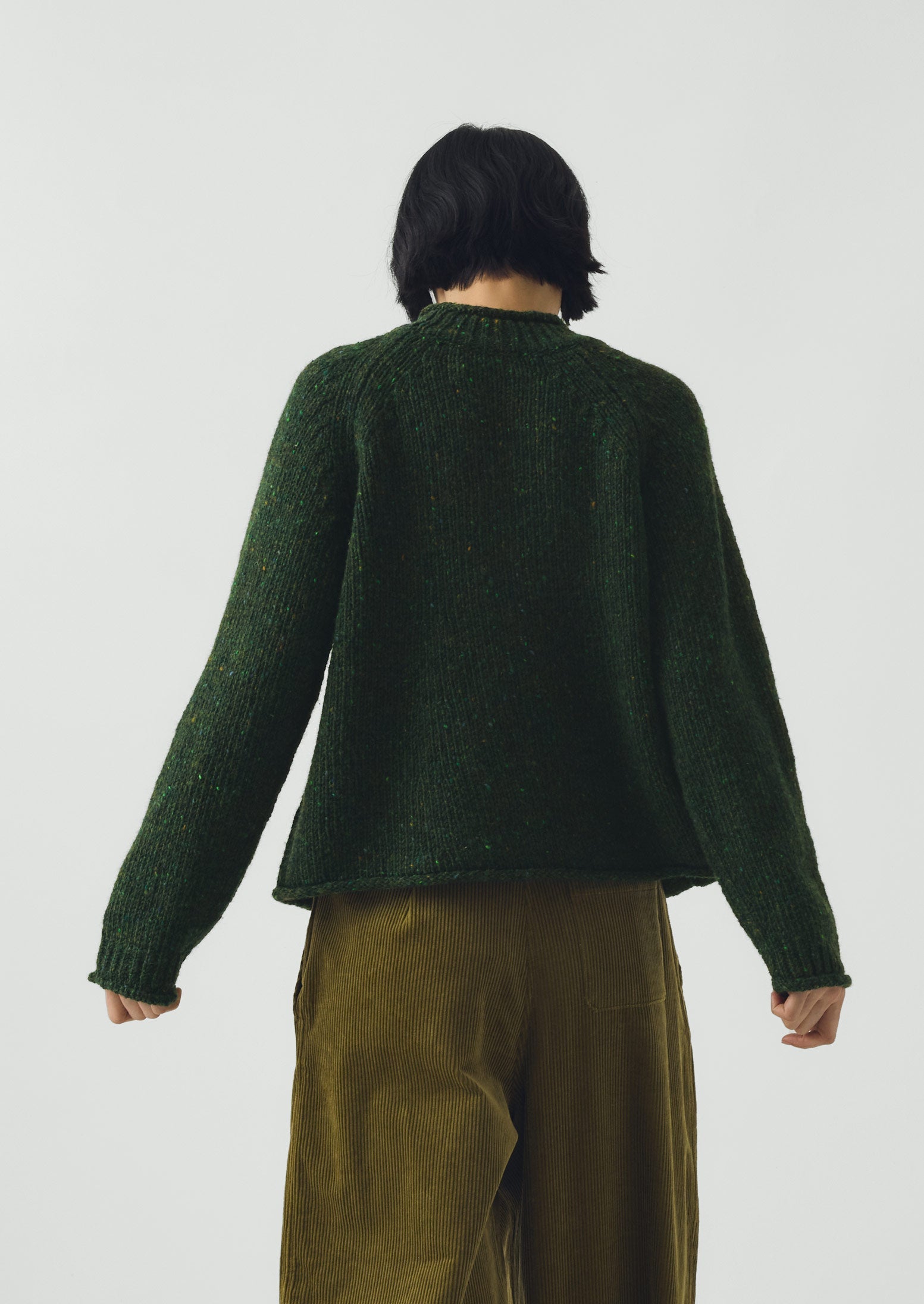 Orla Donegal Wool Sweater | Emerald | TOAST