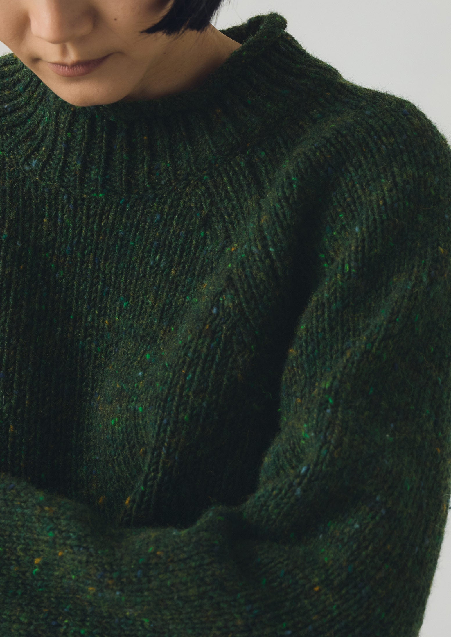 Orla Donegal Wool Sweater | Emerald | TOAST
