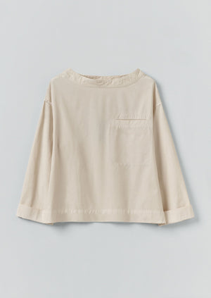 Cotton Linen Poplin Smock Top | Raw Linen | TOAST
