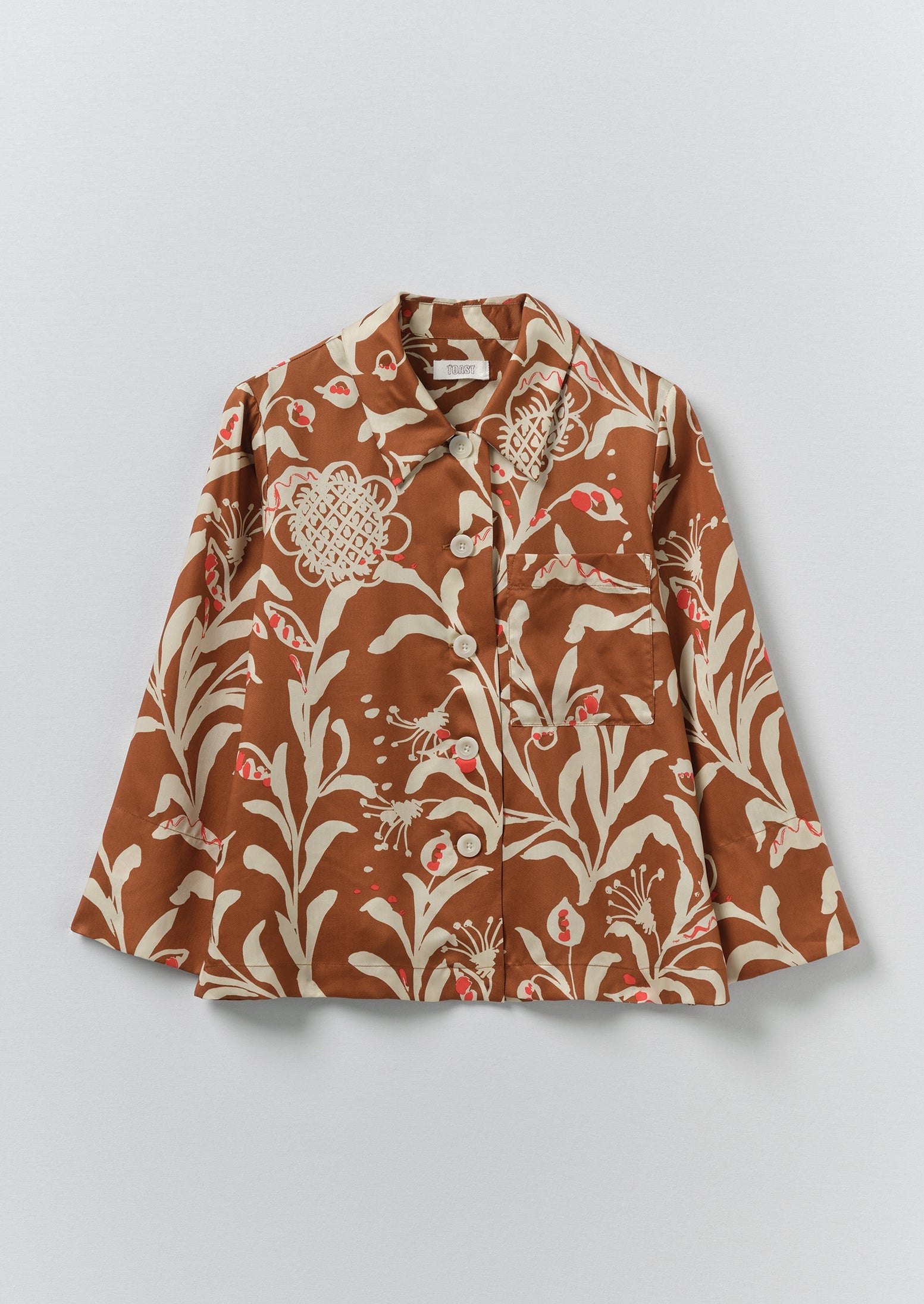 Crockery Print Boxy Shirt | Cinnamon | TOAST